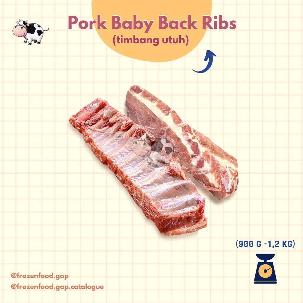 Jual PORK BABY BACK RIBS | PORK BABY BACK RIBS WHOLE | FROZENFOODGAP ...