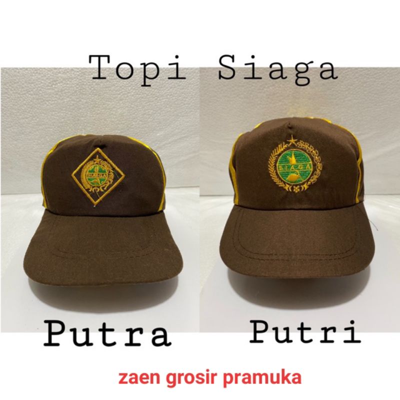 Jual Topi pramuka siaga putra /topi siaga putri /topi pramuka bordir ...