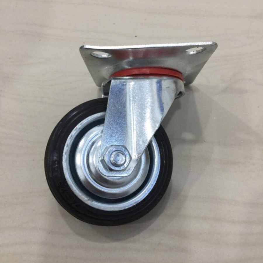 Jual RODA ETALASE 3" inch/RODA KARET/RODA TROLLEY tipe HIDUP (berputar ...