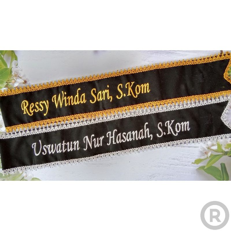 Jual Sash Selempang Wisuda Kain Bludru Renda Mesin Komputer Hari Jadi ...
