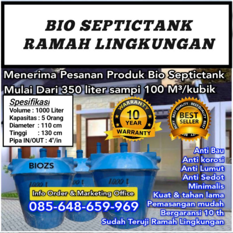 Jual Bio Septictank 1000 liter Septic tank biofilter biotech | Shopee ...