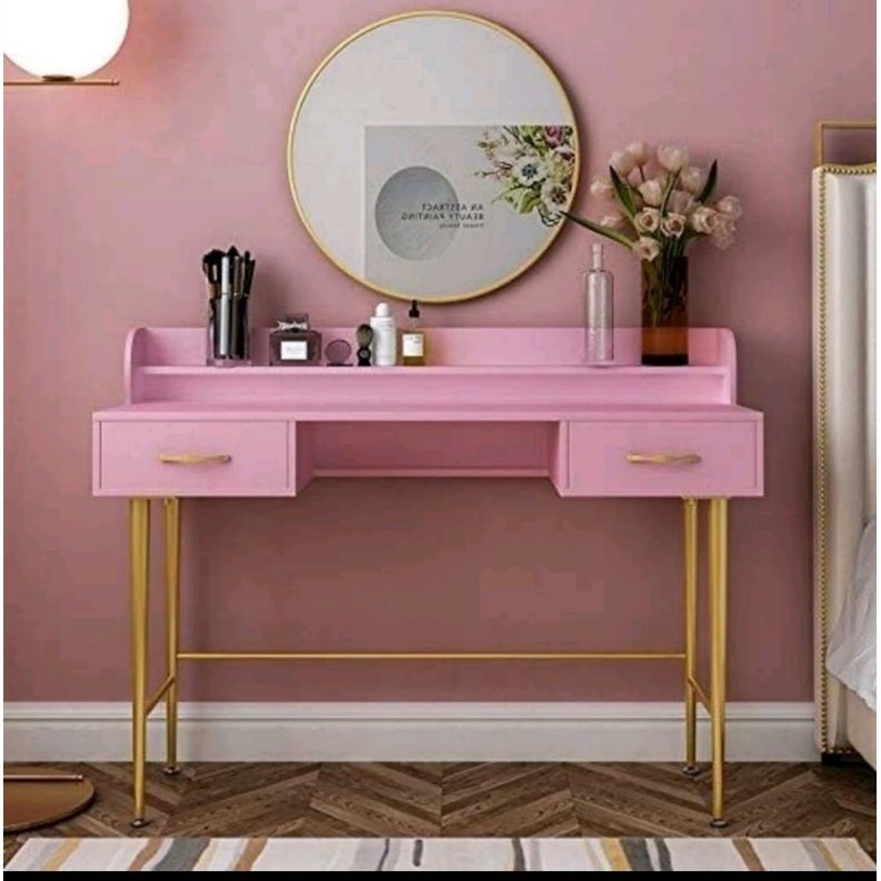 Jual Meja rias kekinian warna pink | Shopee Indonesia