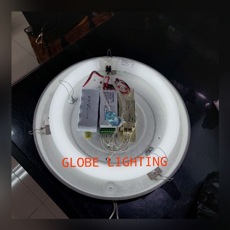 Jual KAP LAMPU BARET BULAT 22W KOMPLIT BATTERY EMERGENCY | Shopee Indonesia