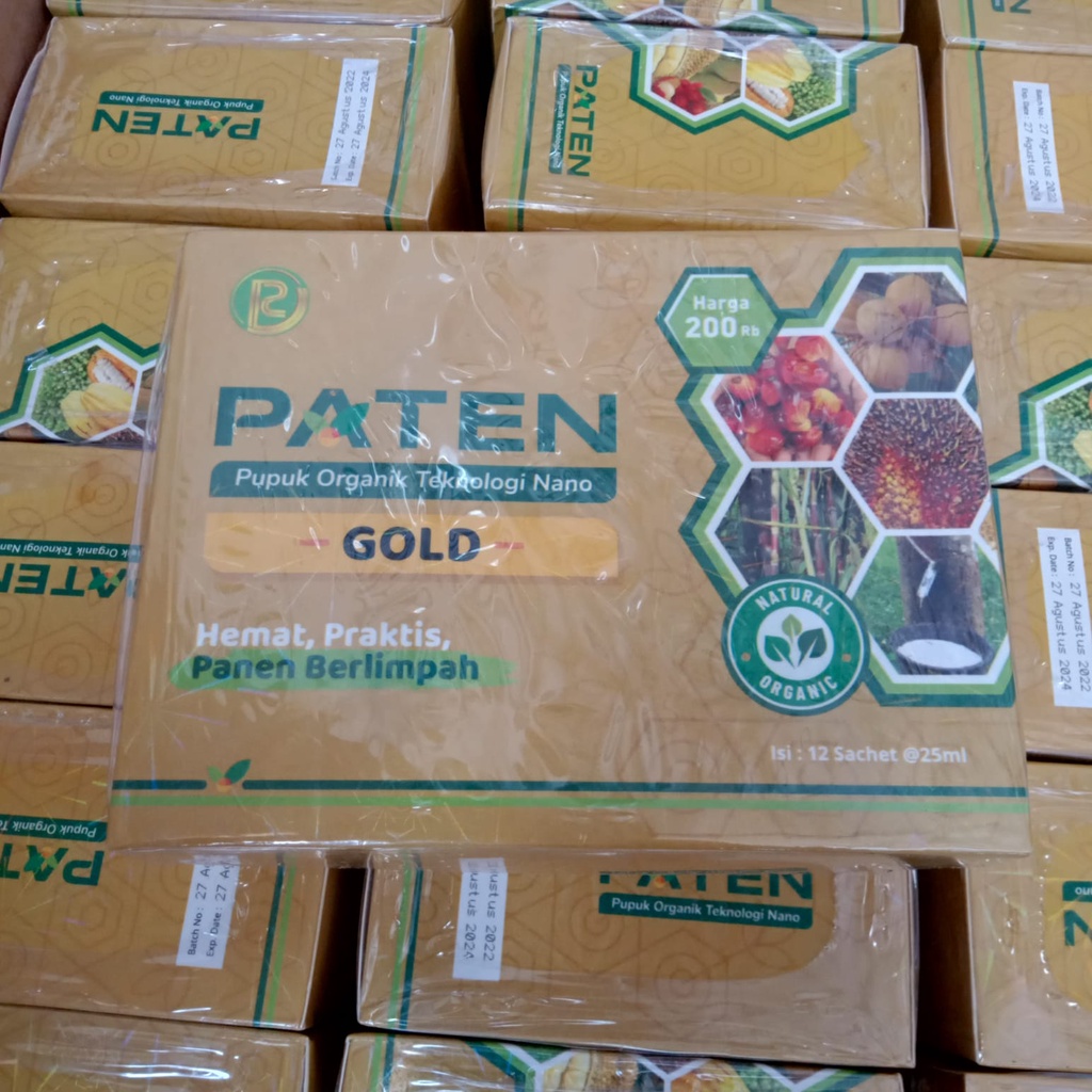 Jual PUPUK ORGANIK / PUPUK SAWIT / PUPUK PATEN GOLD 1 BOX ISI 12 SACHET ...