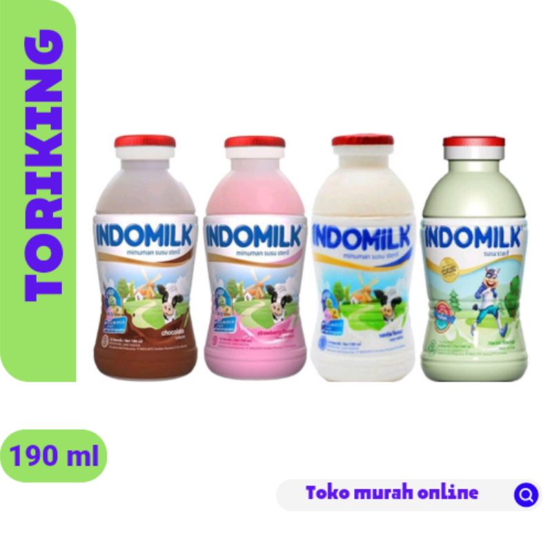 Jual INDOMILK BOTOL SUSU UHT 190ml | Shopee Indonesia