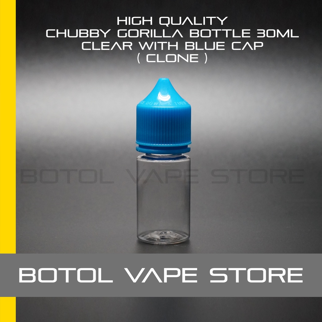 Jual Botol Chubby Gorilla 30ml Clear Tutup Biru/BLUE V4 (Clone ...