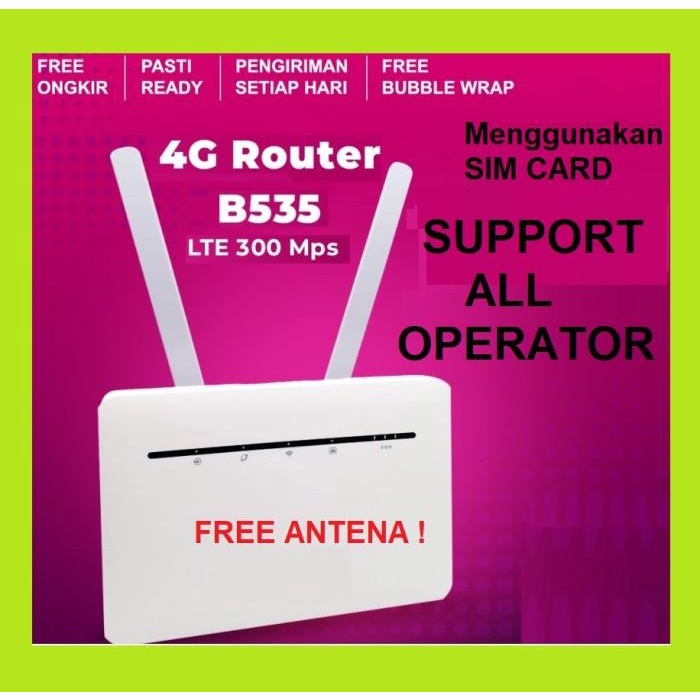 Jual SMARTCOM Home Router 4G Modem B535 PRO + 300Mbps LTE not HUAWEI | Shopee Indonesia