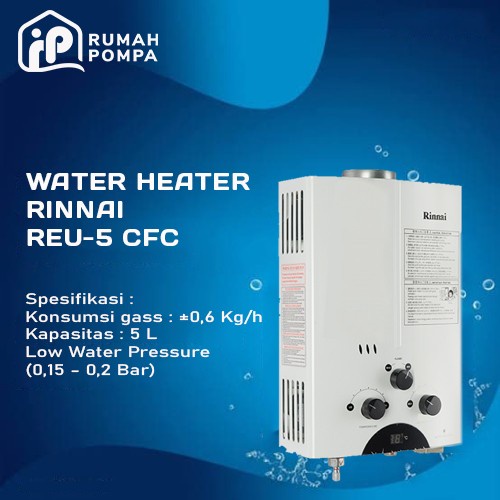 Jual Water Heater Pemanas Air Water Heater Rinnai Reu-5Cfc | Shopee Indonesia