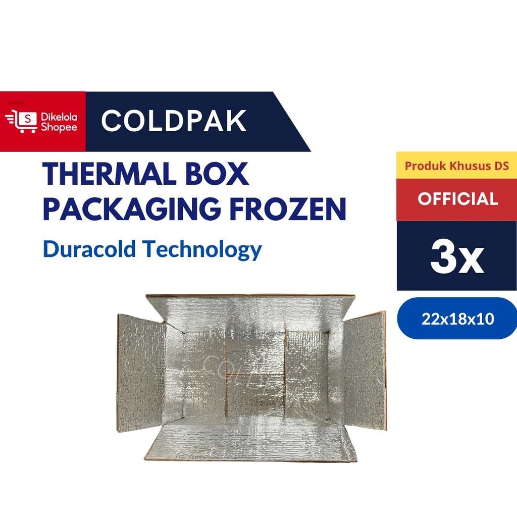 Jual COLDPAK Thermal Box 3 pcs 22x18x10 cm Insulated Box Kemasan ...