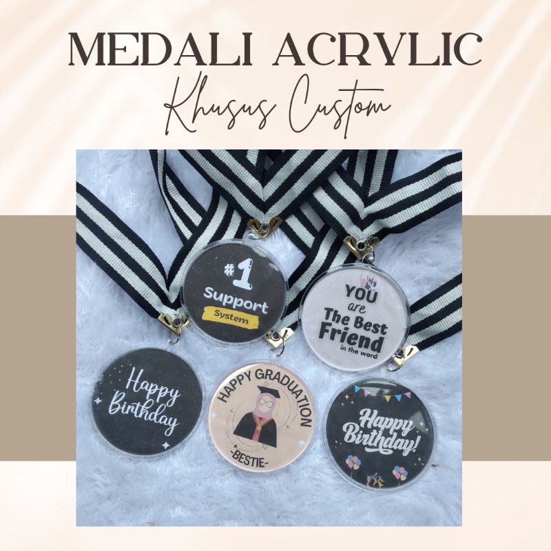 Jual ONLYWE GIFT - Medali Acrylic Khusus Custom | Medali Wisuda Kelulusan | Medali Akrilik ...