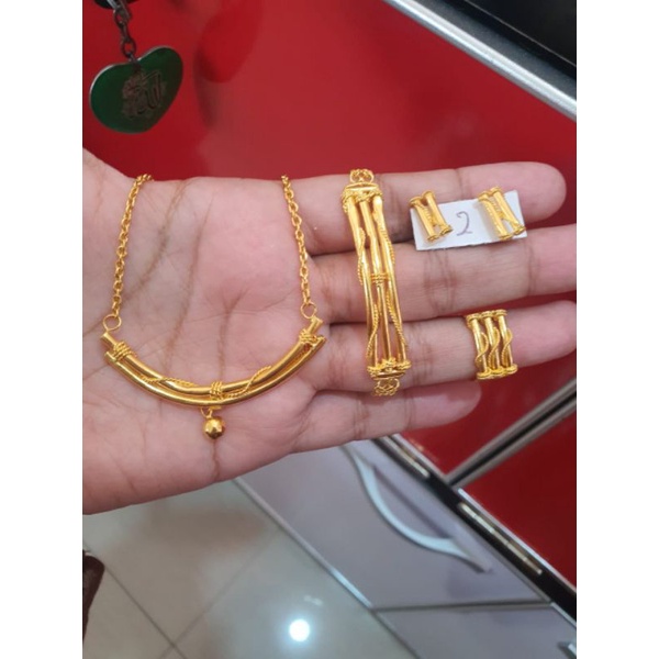 Jual Kalung Set Bambu. Mas london LM 24K kadar 99,99%. | Shopee Indonesia
