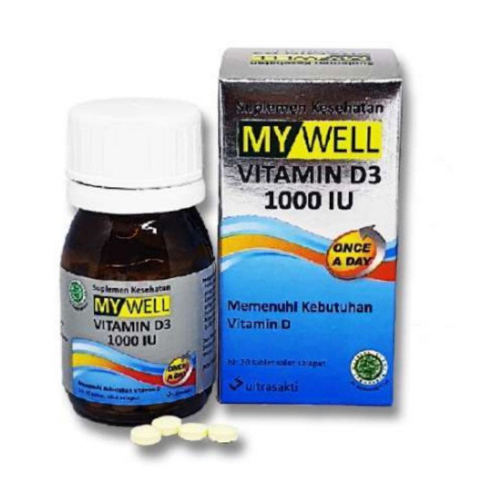 Jual MY WELL Vitamin D3 1000 IU isi 20 tablet - Memenuhi kebutuhan vit ...