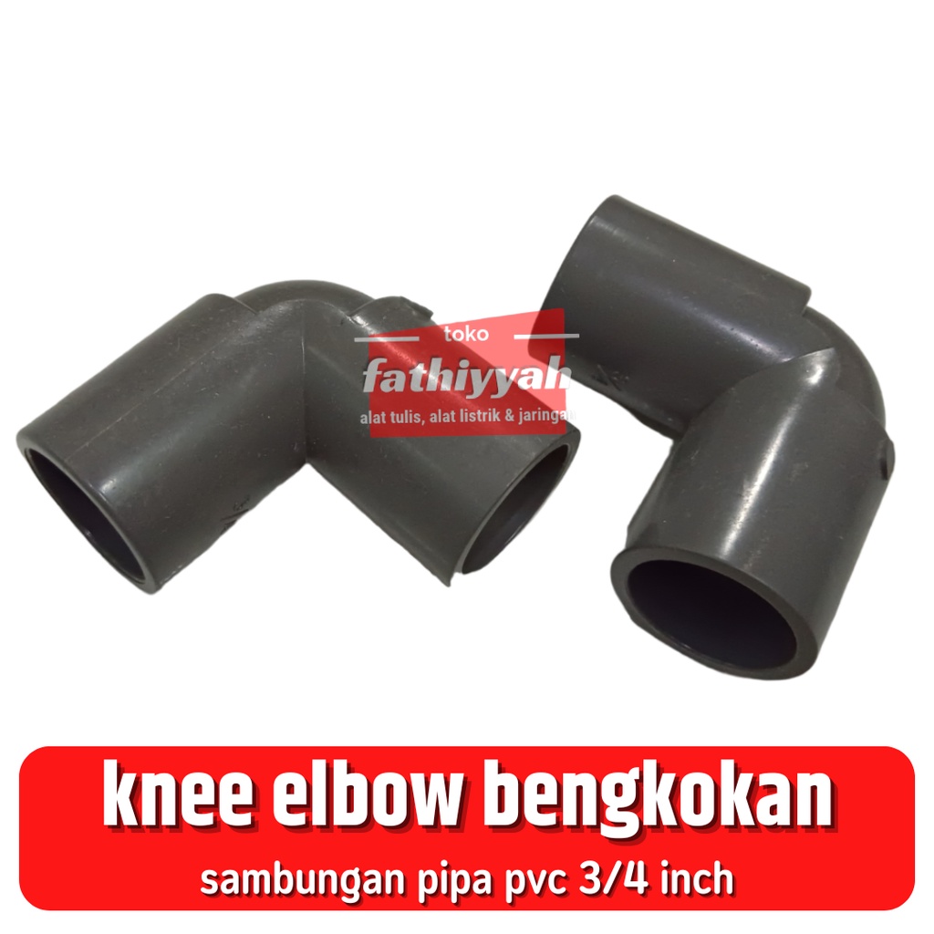Jual knee elbow bengkokan sambungan pipa pvc paralon 3/4 inch | Shopee ...