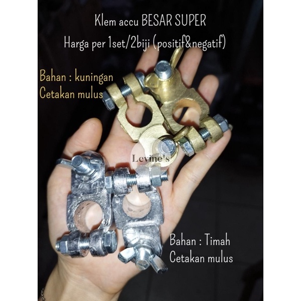 Jual klem accu besar super jumbo klem accu kuningan jumbo klem accu ...