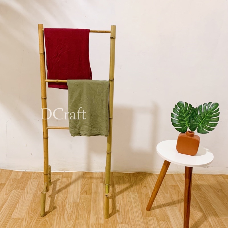 Jual Tangga Bambu Duduk Standing Hanger Bambu Aesthetic Murah | Shopee ...