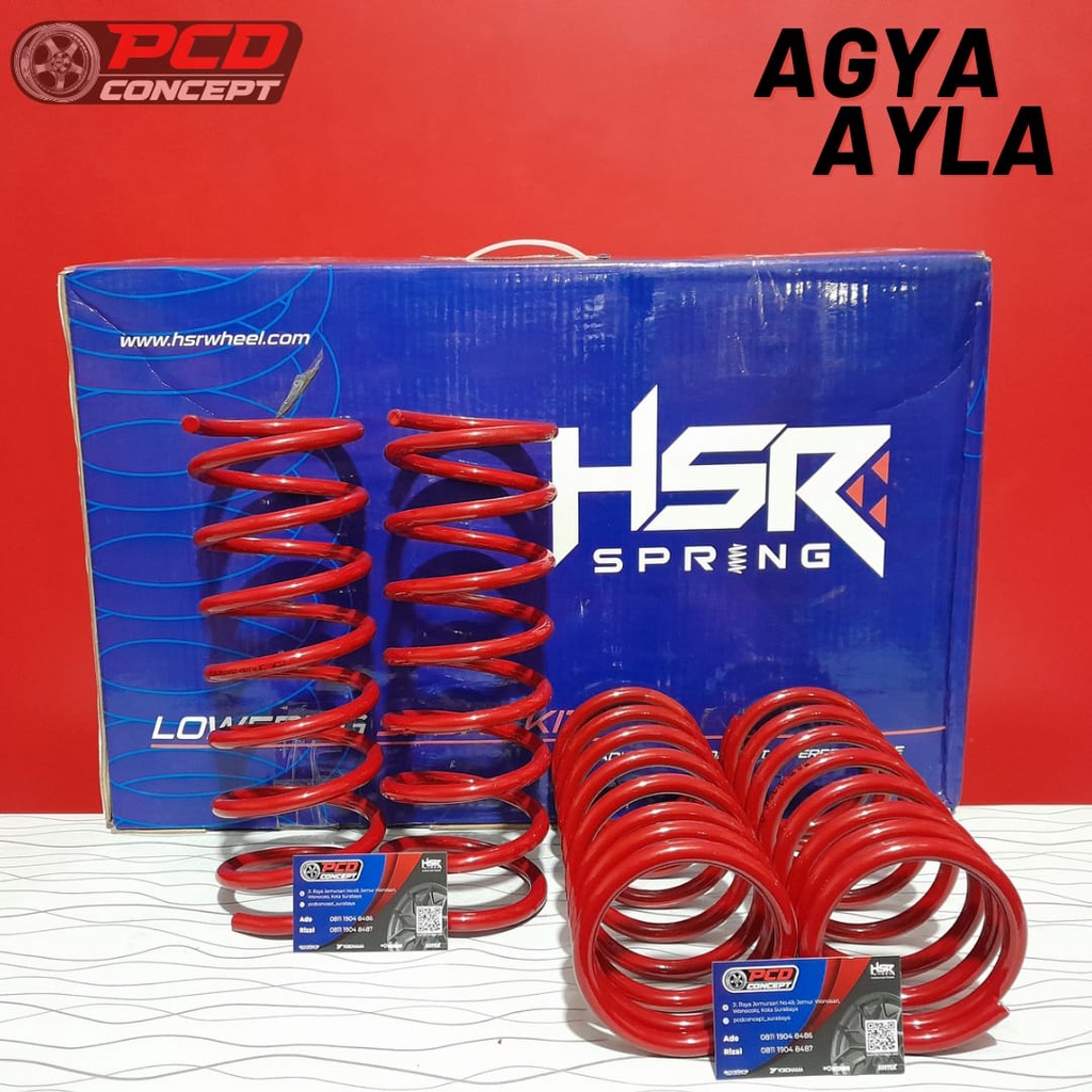 Jual PER CEPER/STANDART AYLA,AGYA LOWERING KIT HSR RED TOYOTA AGYA 2014 ...