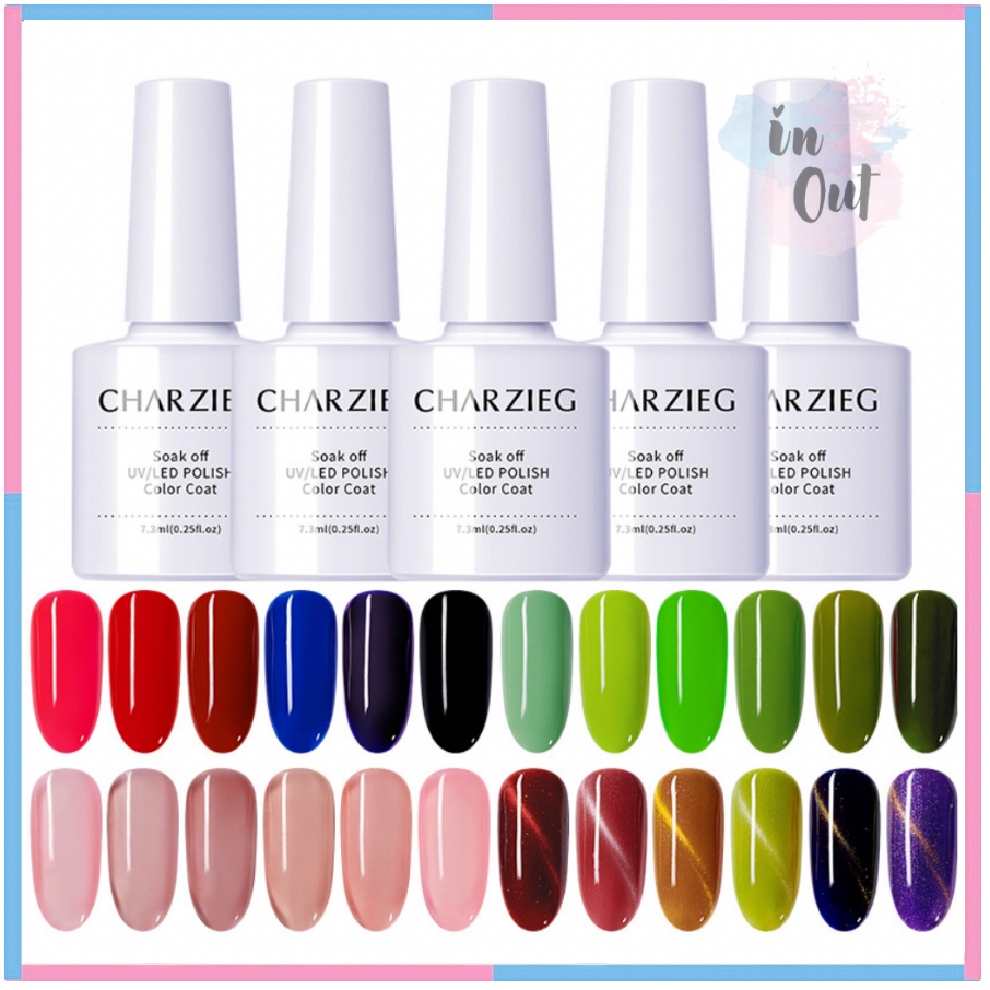 Jual Charzieg Soak Off UV/LED Nail Polish Color Coat / Kutek kuku Nail ...