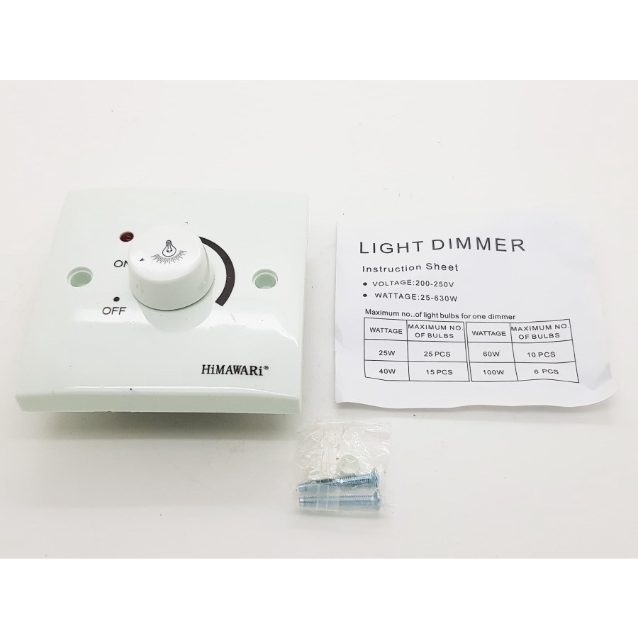 Jual SAKLAR DIMMER TEMBOK LAMPU AC 220V HIMAWARI | Shopee Indonesia