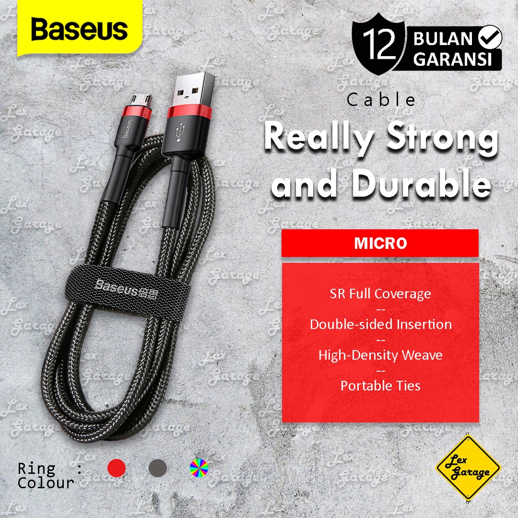Jual Kabel Data Micro USB Baseus Kevlar Cable Fast Charging Original | Shopee Indonesia