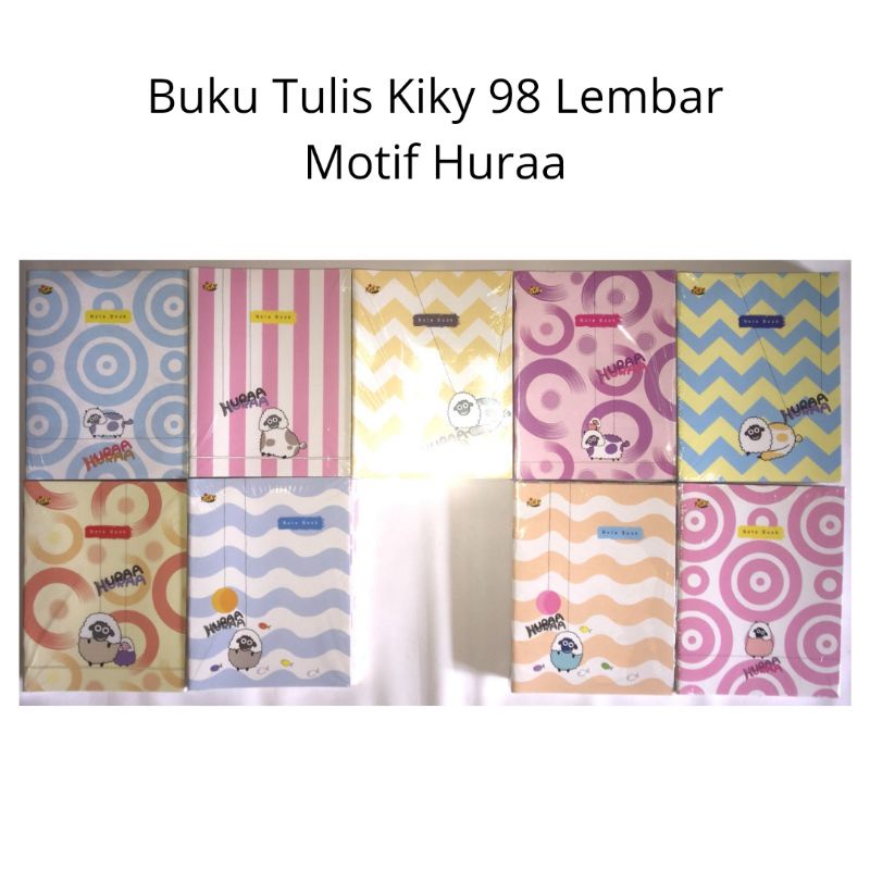 Jual (1 Pak isi 5 Buku) Buku Tulis KIKY 98 Lembar Garis Warna / Buku ...