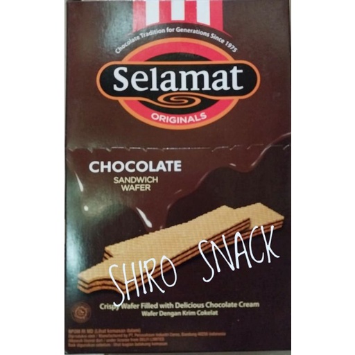 Jual Wafer SELAMET Chocolate sandwich box kemasan sachet isi 20 pcs ...