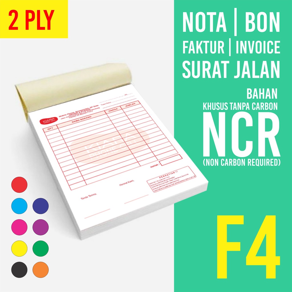Jual BUKU NOTA BON F4 2PLY CUSTOM | Shopee Indonesia