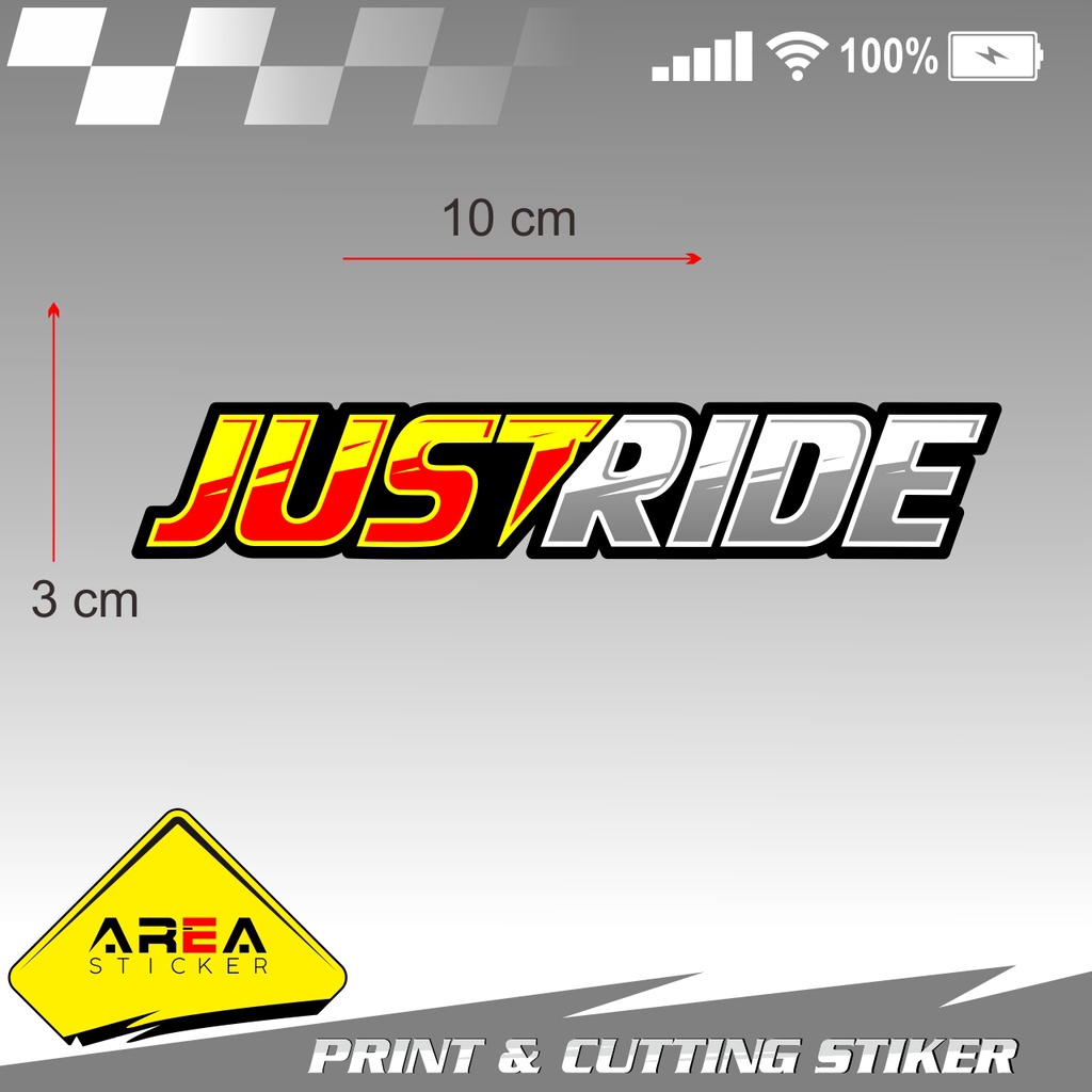 Jual Sticker motor Justride bahan vinyl finishing laminasi | Shopee ...