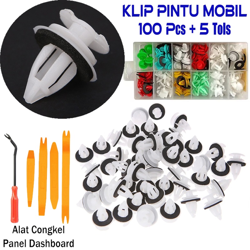 Jual Baut Rivet Mobil clip Fender Doortrim 100 -50 pcs Klip Plastik ...
