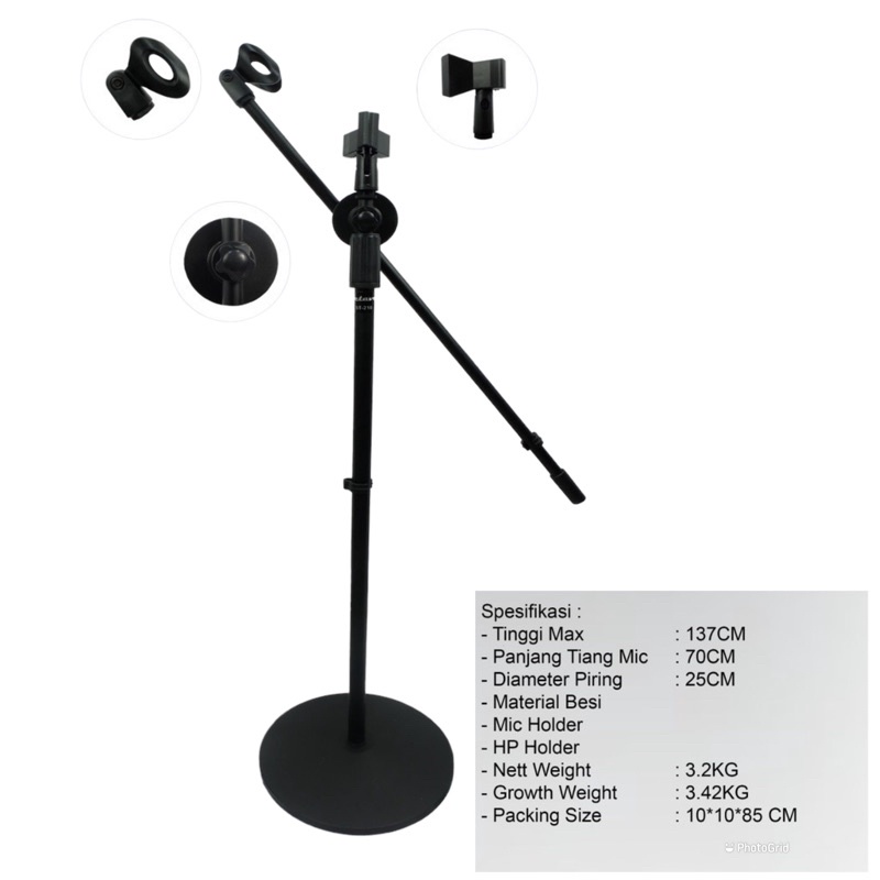 Jual Stand Microphone / Tiang Mic Tinggi Betavo 210 | Shopee Indonesia