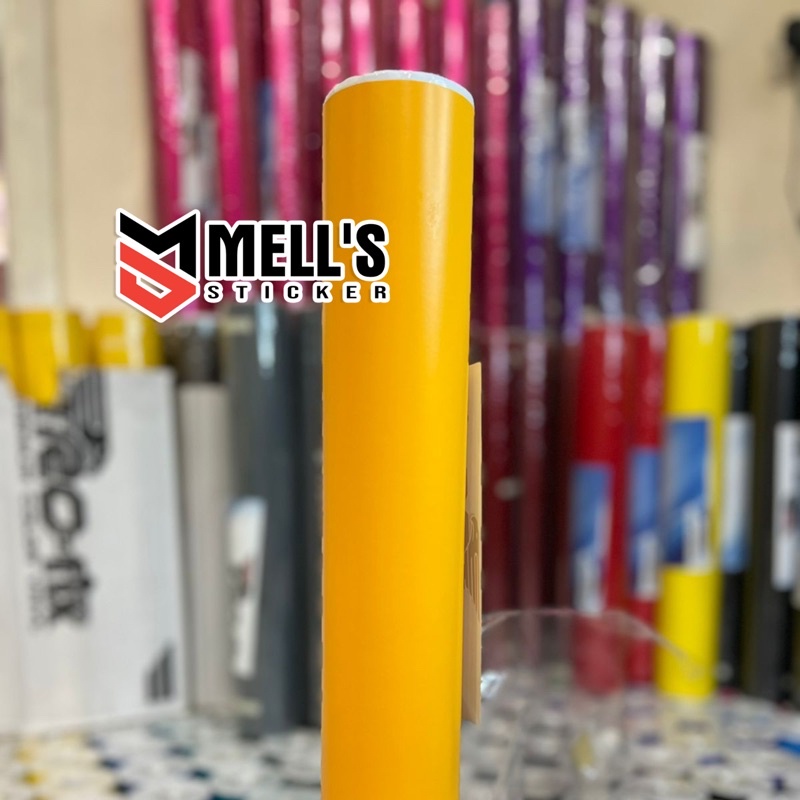 Jual stiker skotlet kuning dop halus lebar 45 cm panjang 1 meter ...