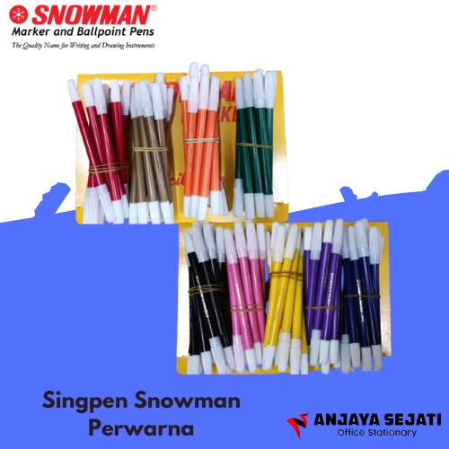 Jual Singpen Warna PW1A | Spidol 1Warna | Spidol Snowman | Perlusin ...