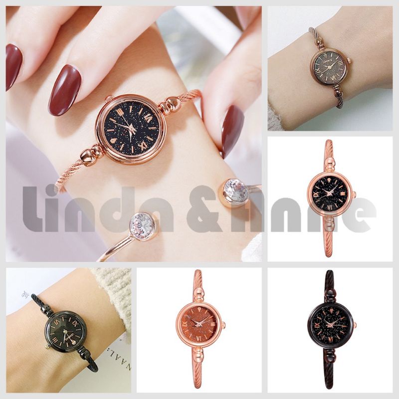 Jual Jam Tangan Kecil Wanita Analog Dial Bulat Model Gelang Fashion ...