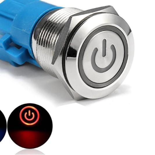 Jual SAKLAR SWITCH ON OFF ENGINE START BUTTON MOTOR MOBIL 12-24 V LED ...