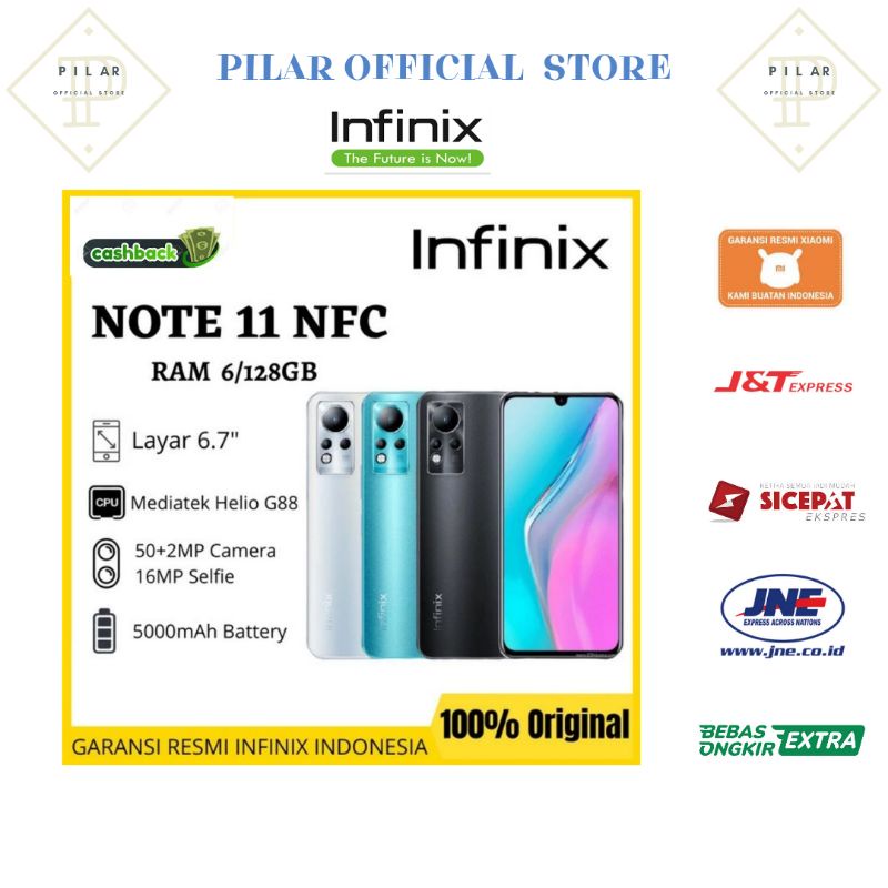 Jual Infinix Note 11 NFC 6/128 New Garansi Resmi 1 Tahun | Shopee Indonesia