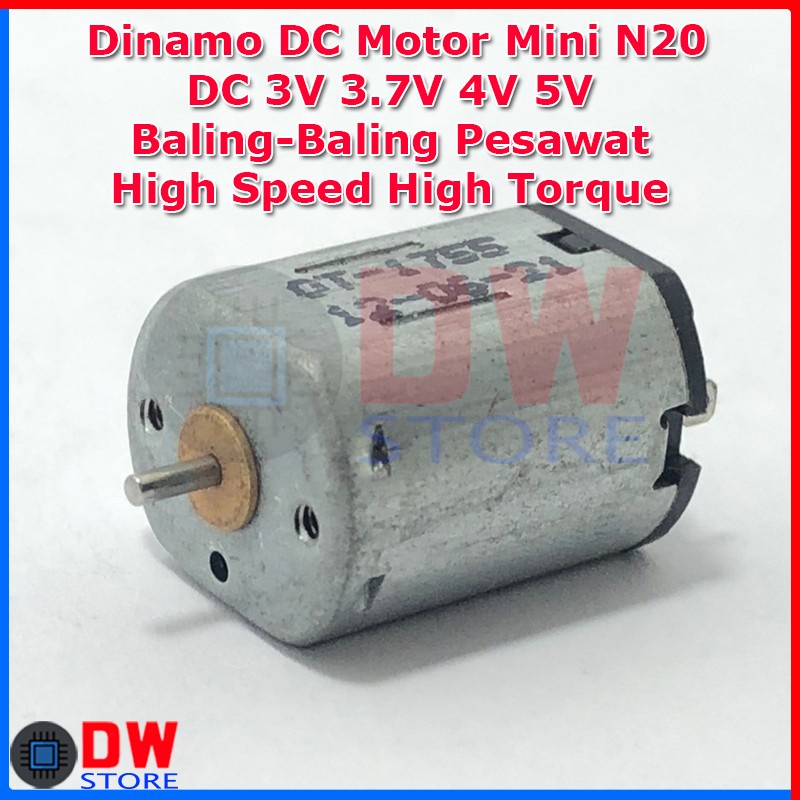 Jual DC Micro Motor Dinamo N20 High Speed RPM Baling2 Pesawat 3V 3.7V ...