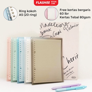 Jual Flashee Buku Catatan Binder A5 Transparan Notebook Warna Putih ...
