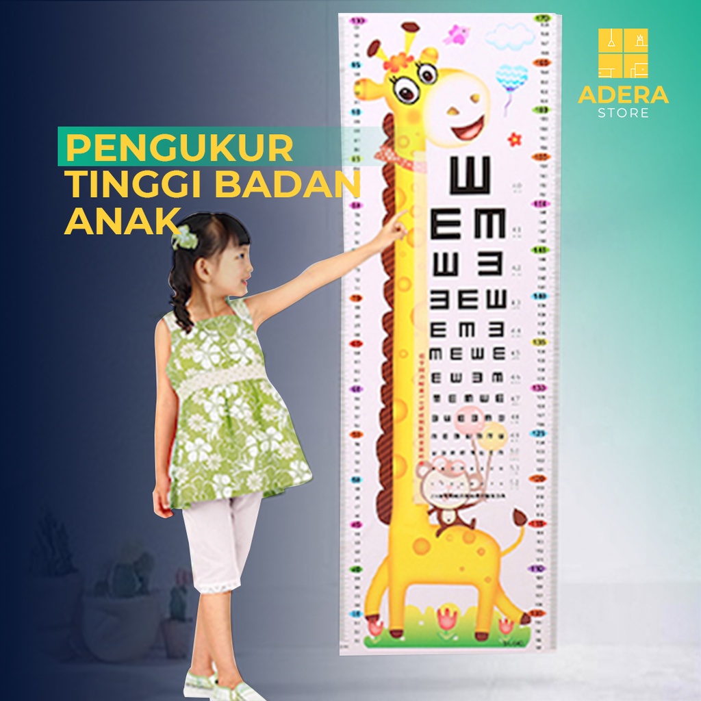 Jual Stiker alat ukur tinggi badan anak tempel dinding tembok motif ...