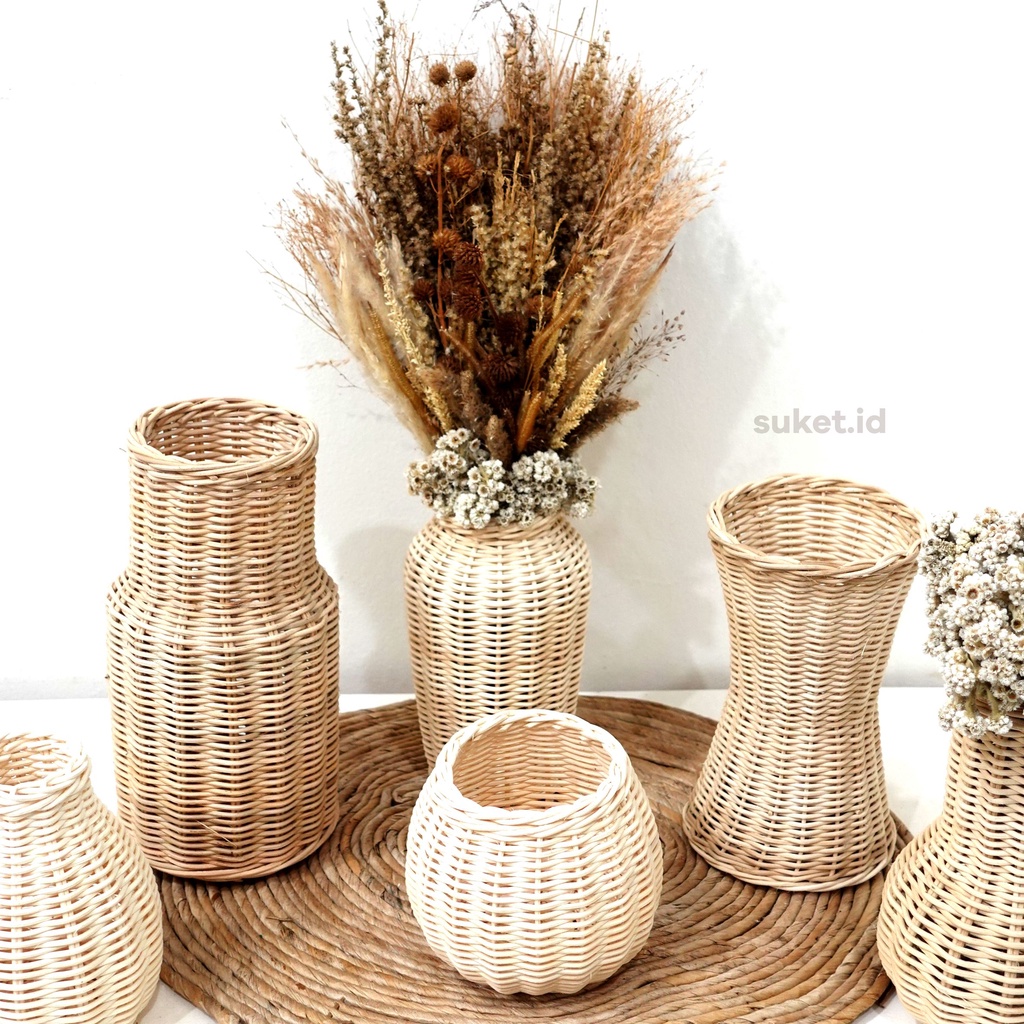 Jual Vas Bunga (bahan dari rotan) | Shopee Indonesia