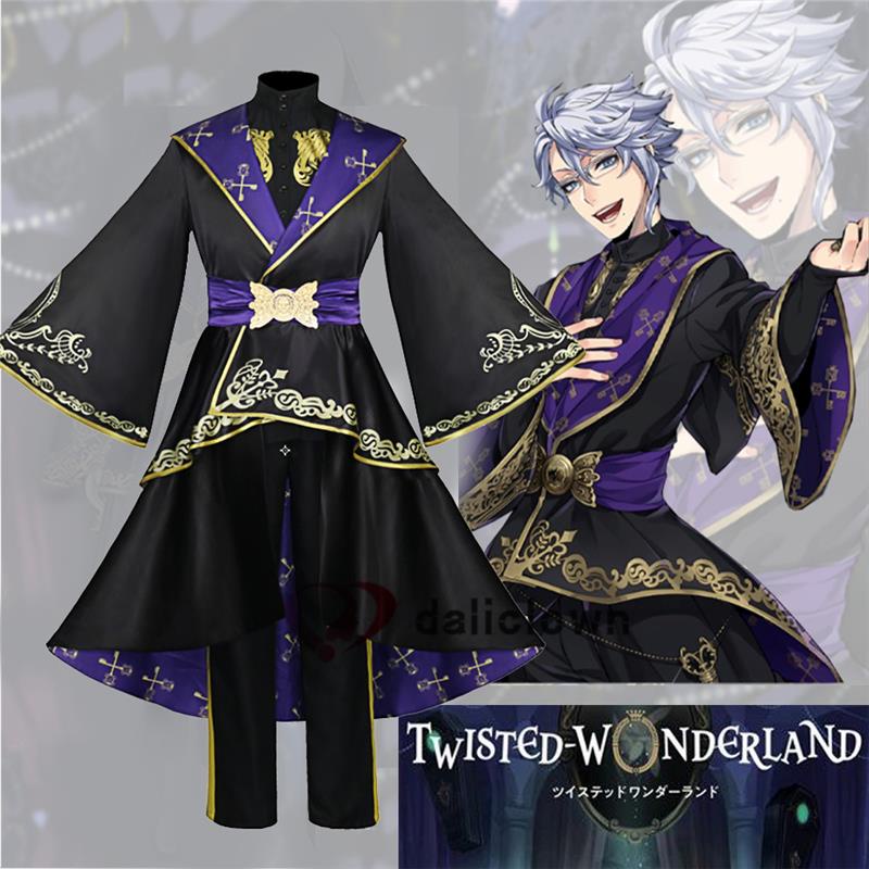 Jual Game Twisted Wonderland Cosplay Costume Riddle Black Fancy Dress ...
