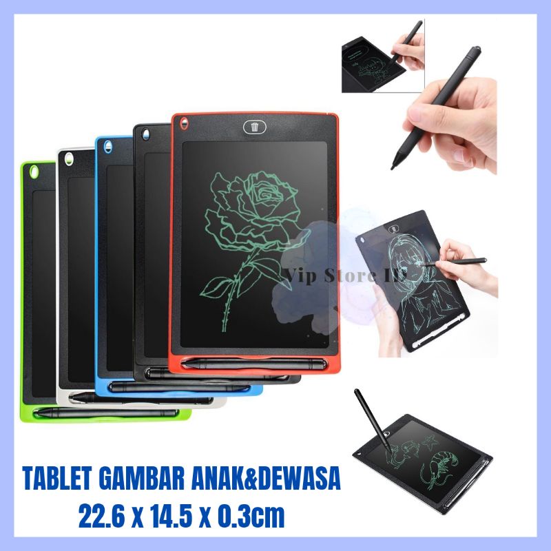 Jual Drawing Writing Pad LCD 8.5 Inch Tablet Papan Tulis Alat Belajar ...