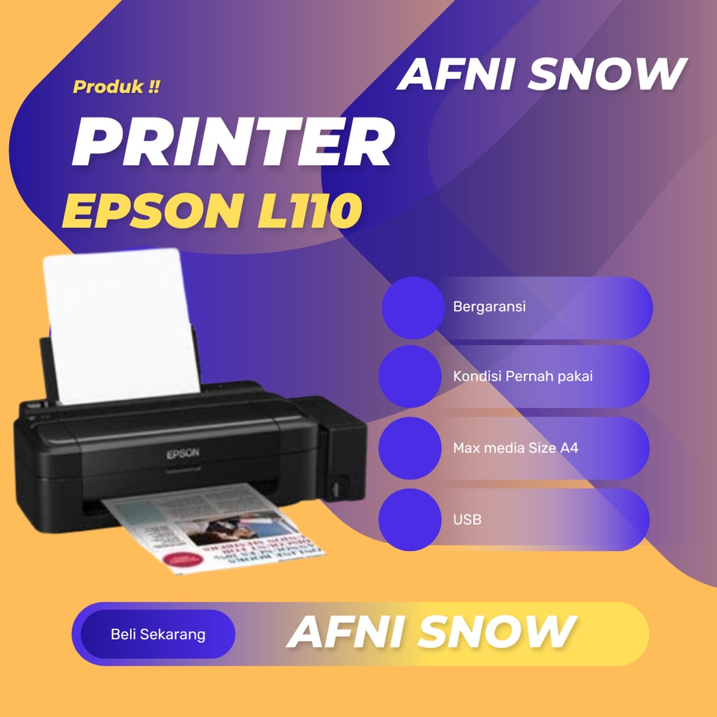 Jual Printer epson l110 Unit Printer Epson L110 Kondisi Oke Siap Pakai ...