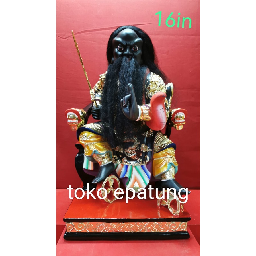 Jual patung dewa huat cu kong / fat cu / fa cu kong - kayu -16 inch -g ...