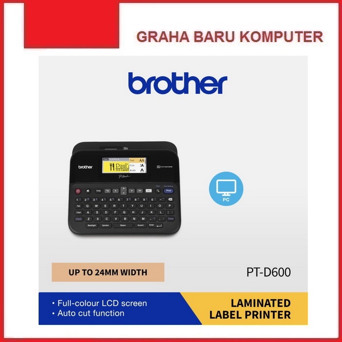 Jual Brother P-Touch PT-D600 Printer Label Laminated Sticker | Shopee ...