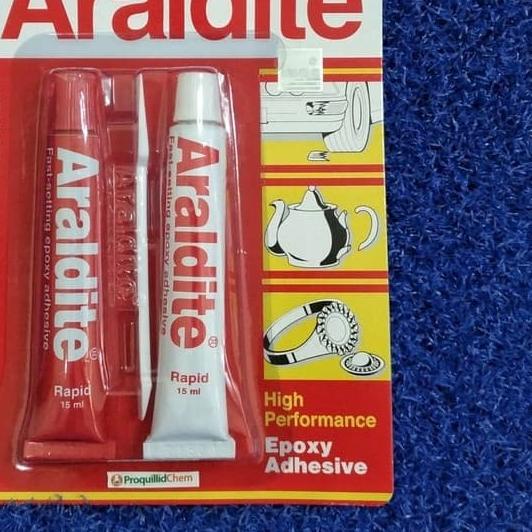 Jual LEM BESI ARALDIT ARALDITE MERAH EPOXY 5 MENIT RESIN+HARDENER ...