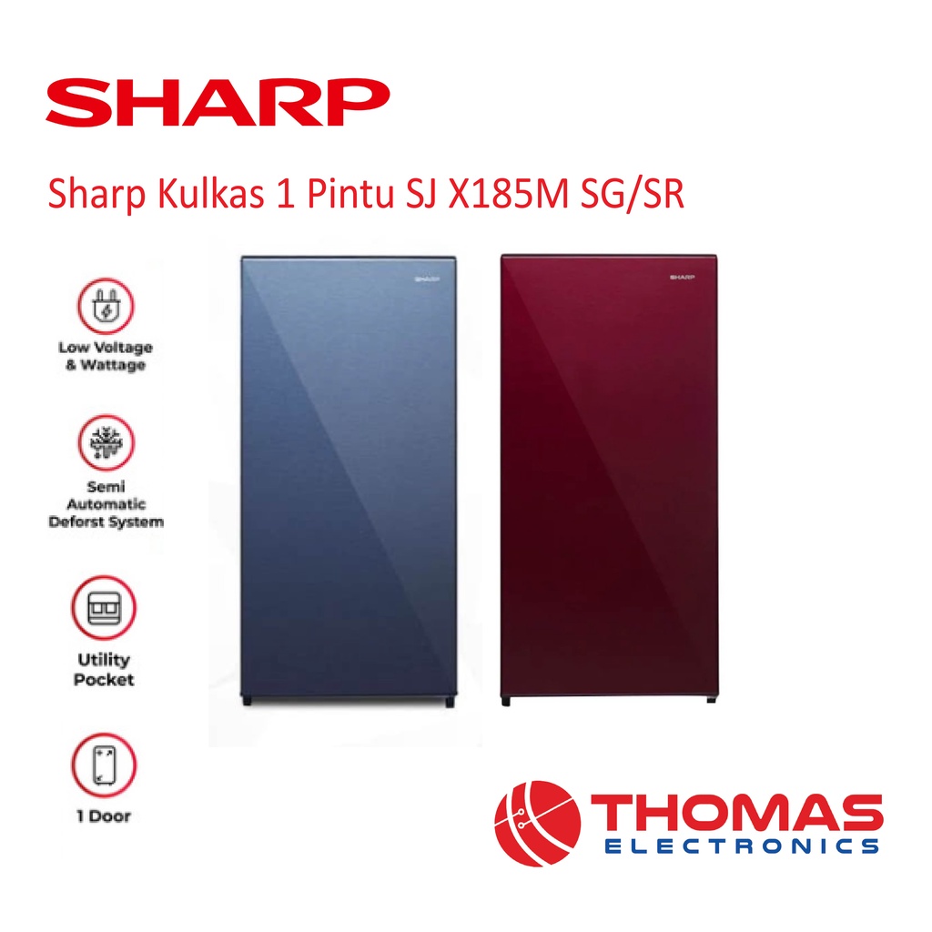 Jual Sharp Kulkas 1 Pintu SJ X185M SG SR GARANSI RESMI | Shopee Indonesia