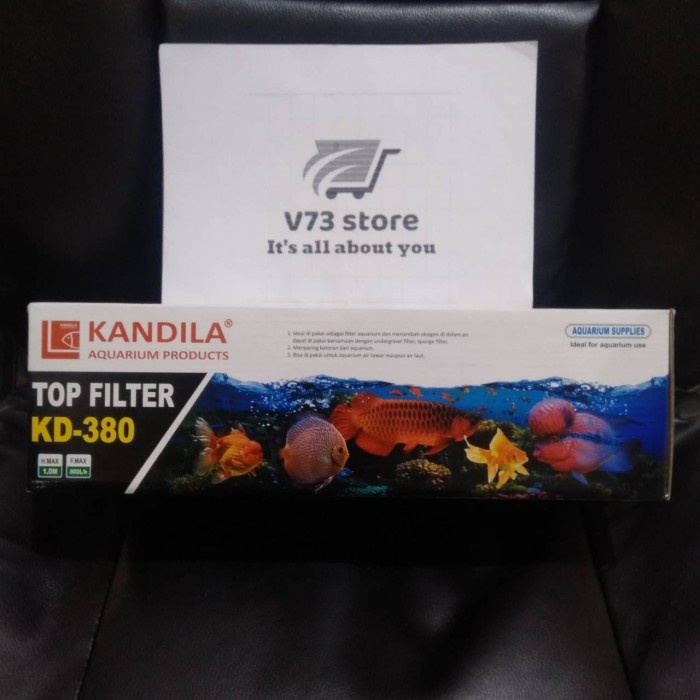 Jual Aquaka Kd 380 Top Filter Set Kandila Top Filter Aquarium 800Lph ...
