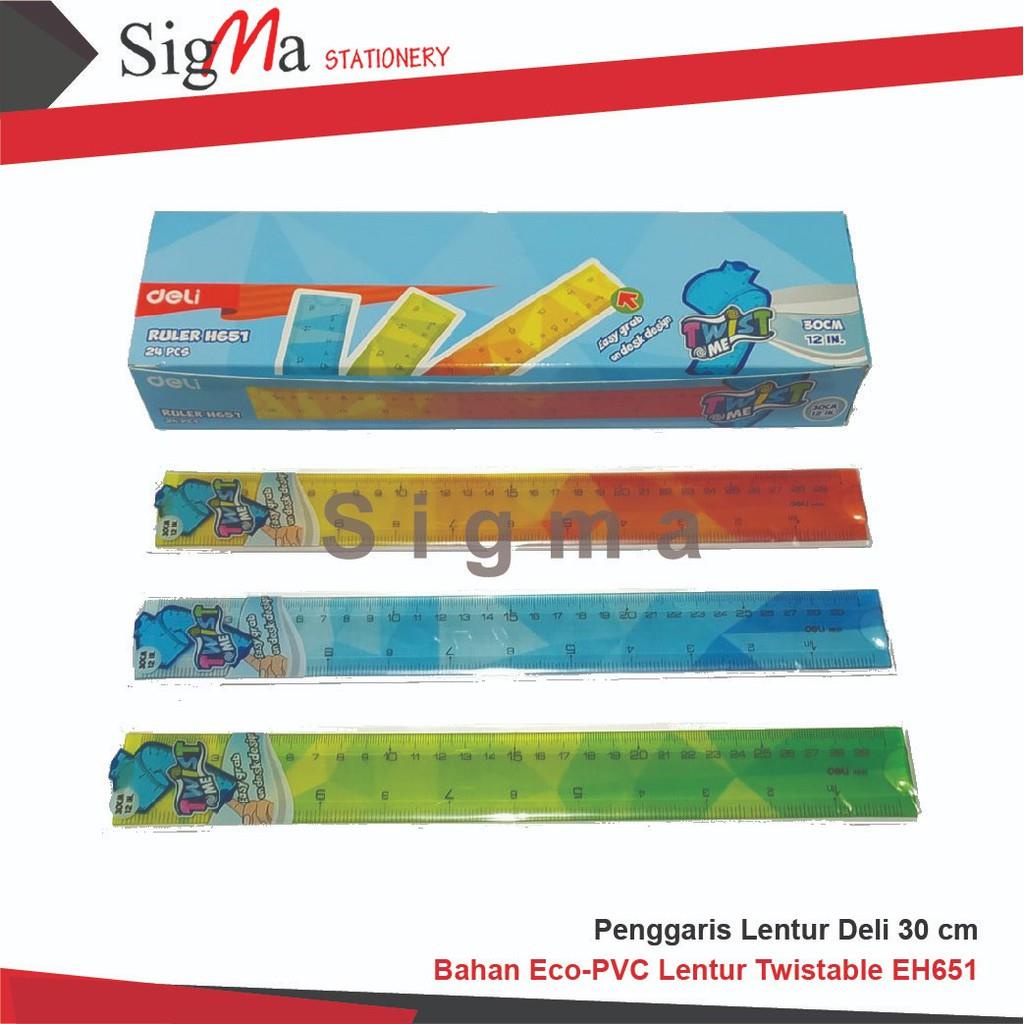 Jual Penggaris Lentur DELI 30 cm Eco-PVC Twistable EH651 (Pcs) | Shopee ...