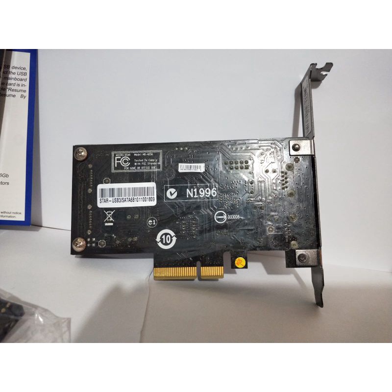 Jual MSI Star USB 3 / SATA 6 PCI-E Controller Card GARANSI 1 TAHUN ...