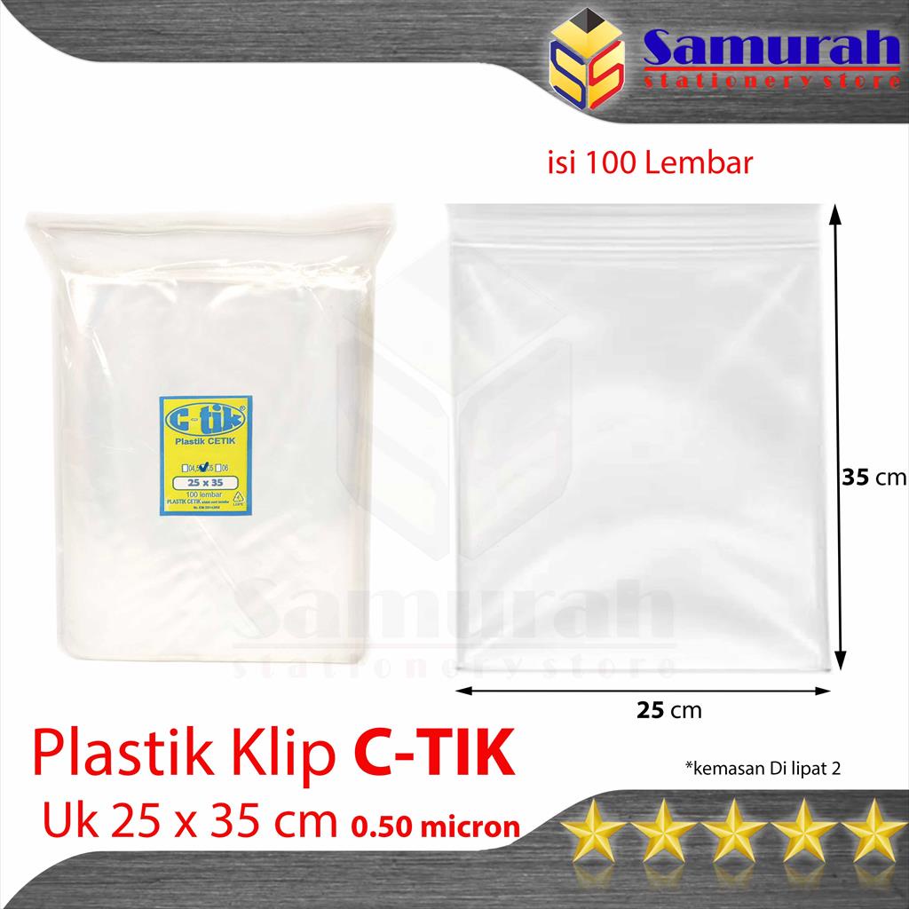 Jual Plastik Klip C-TIK 25 x 35 Cetik / Klip Obat 25x35 cm PE Clip ...