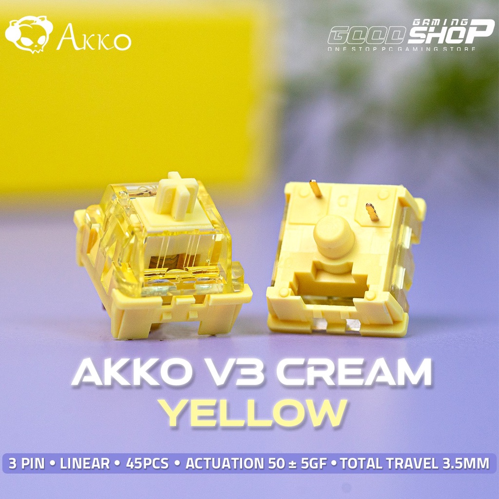 Jual Akko V3 Cream Yellow Switch 5 pin - Keyboard Switch (45pcs ...